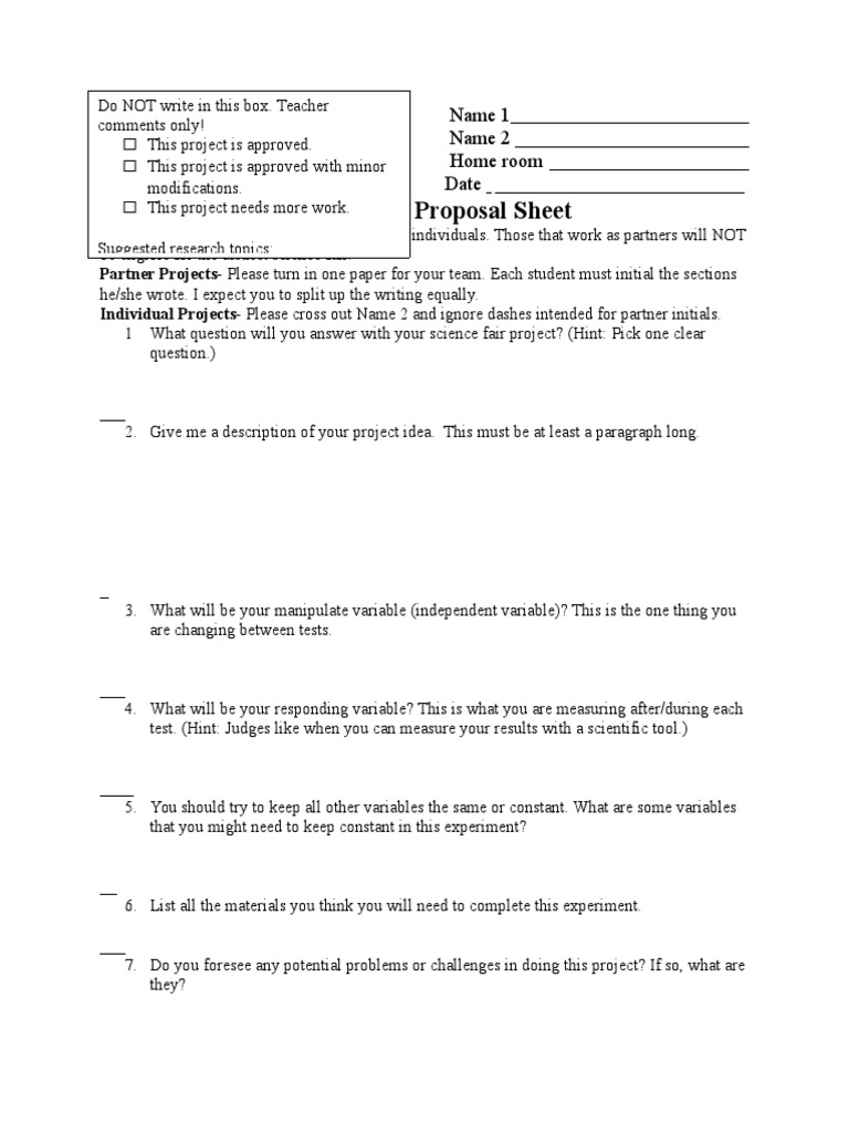 5th Grade Science Fair Proposal | Experiment | Liquids | Free 30-day ...