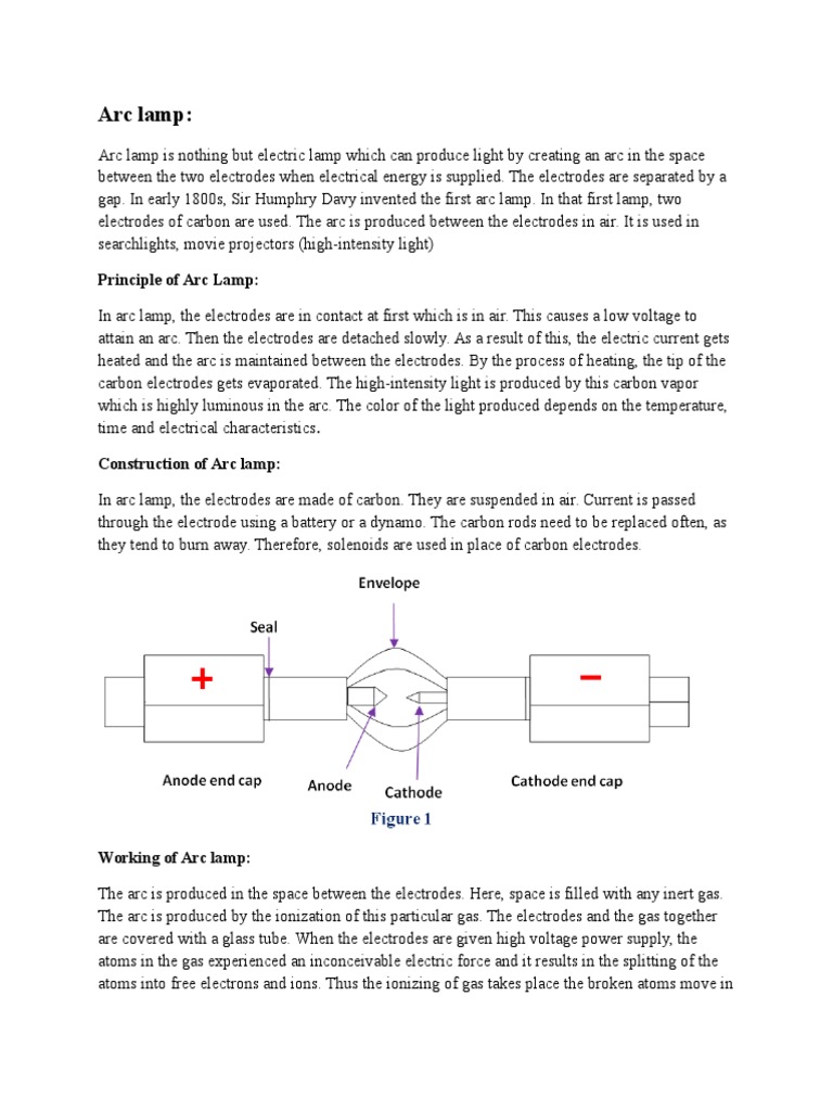 Principle of Arc Lamp | PDF
