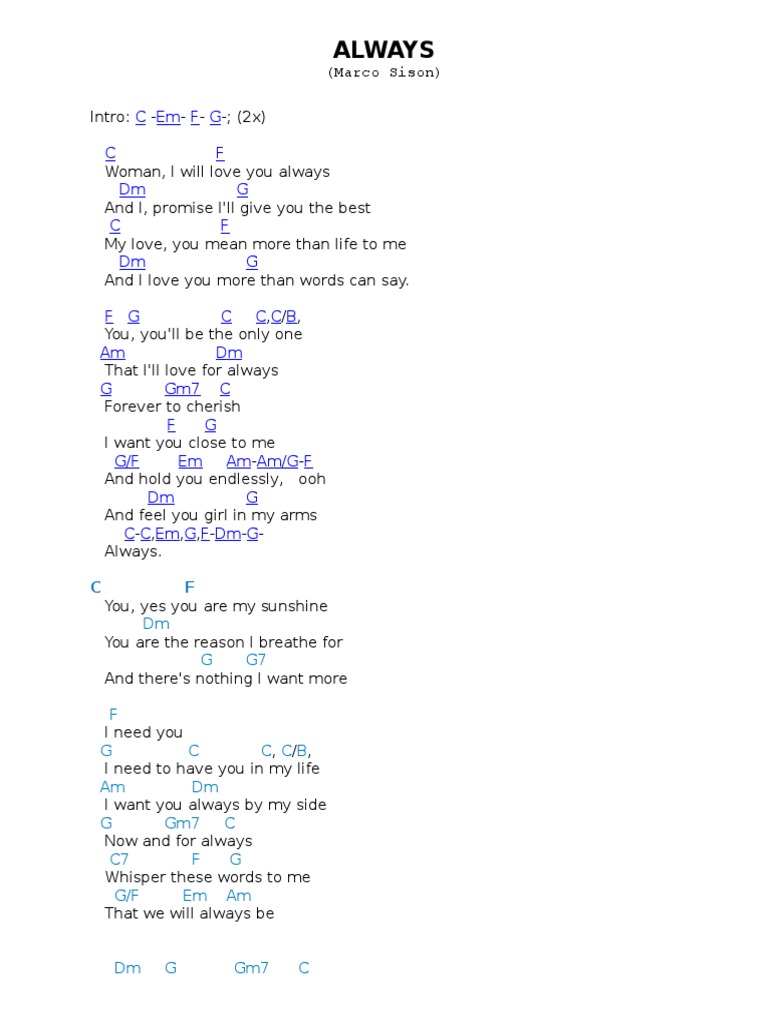 ALWAYS by Marco Sison