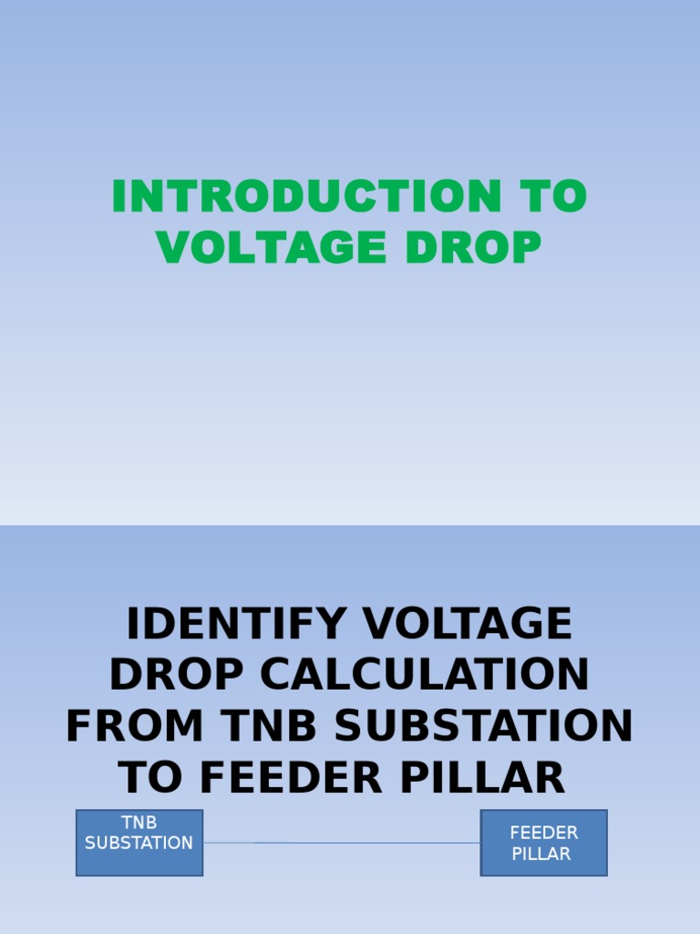 Introduction To Voltage Drop | PDF | Electricity | Electromagnetism