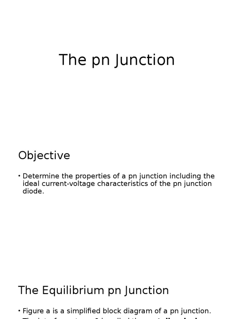 PN Junction Diode | PDF | P–N Junction | Semiconductors
