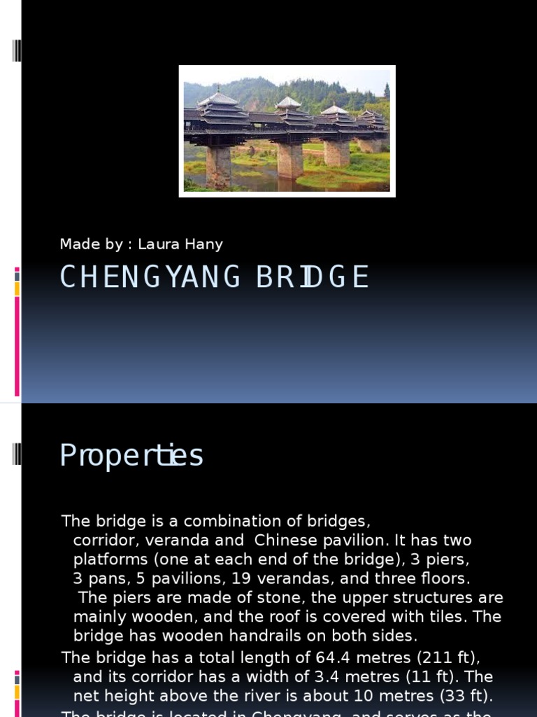 Chengyang Bridge: Made By: Laura Hany | PDF