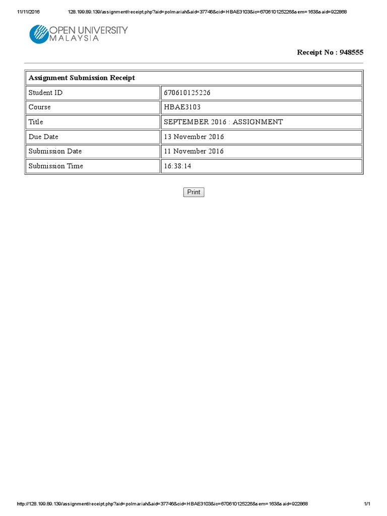 128.199.89.139 Assignment Receipt | PDF