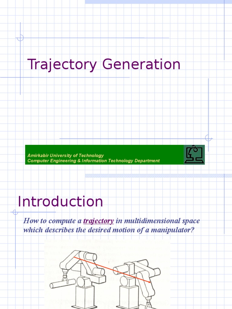 Trajectory Generation | PDF | Kinematics | Acceleration