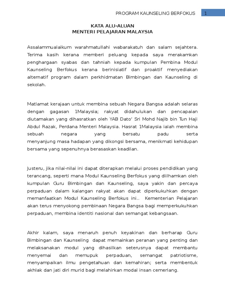 Kaunseling Berfokus | PDF