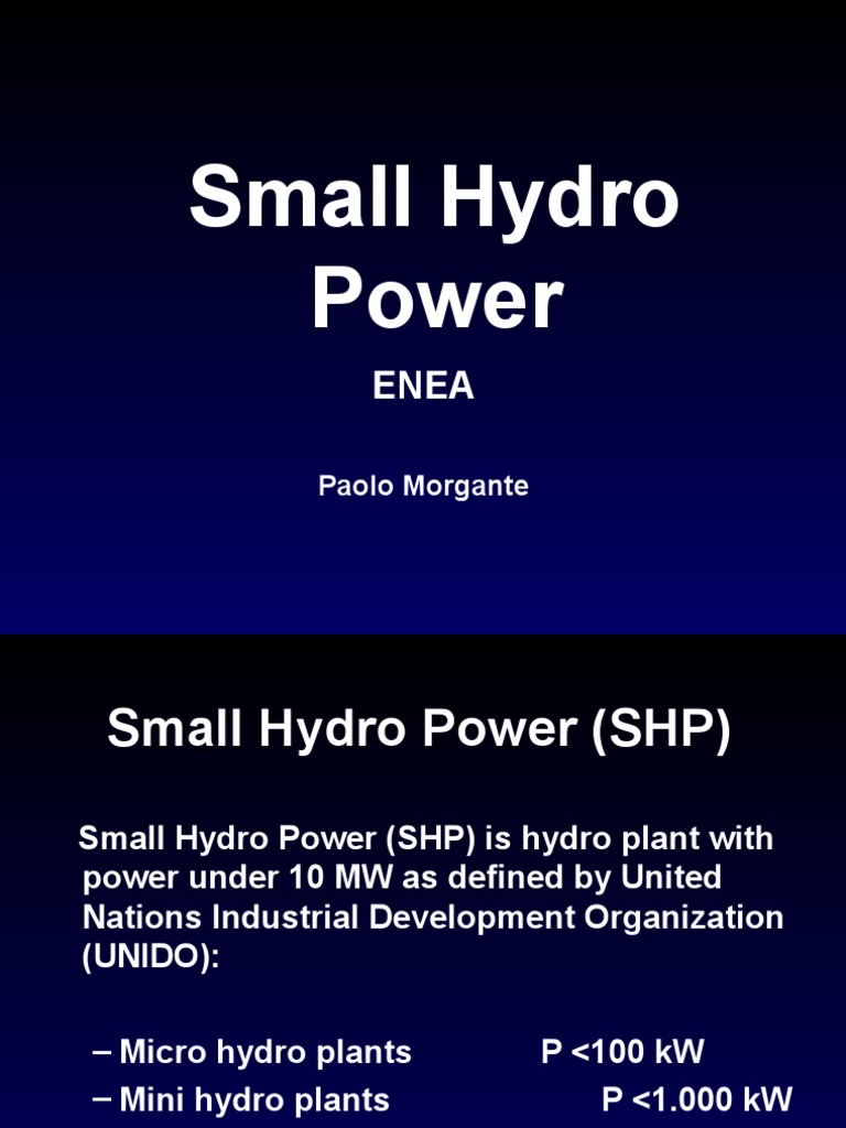 Small Hydro Power Plant | PDF | Hydroelectricity | Electricity Generation