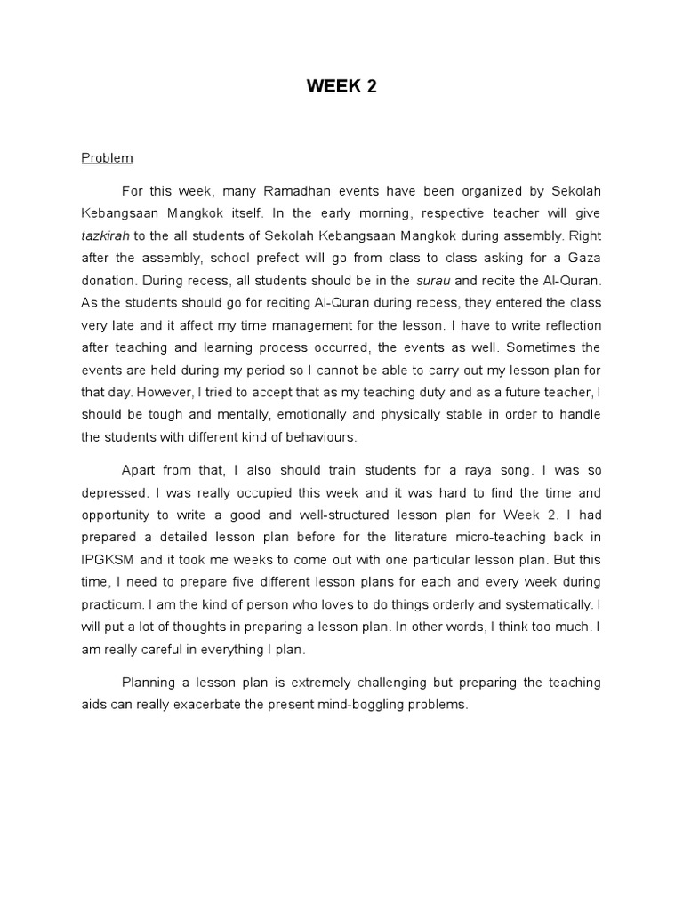 Journal Week 2 | PDF | Lesson Plan | Educational Psychology