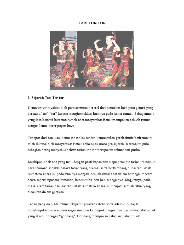 Tari Tor Tor | PDF
