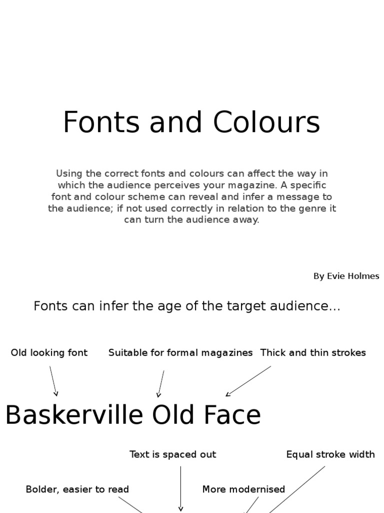 Choosing Fonts and Colors for Magazines | PDF | Typefaces | Rock Music