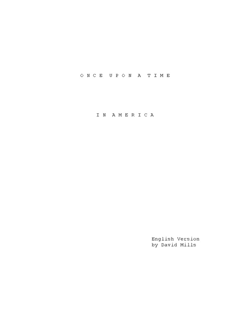 Once Upon A Time in America+Script | PDF | Nature