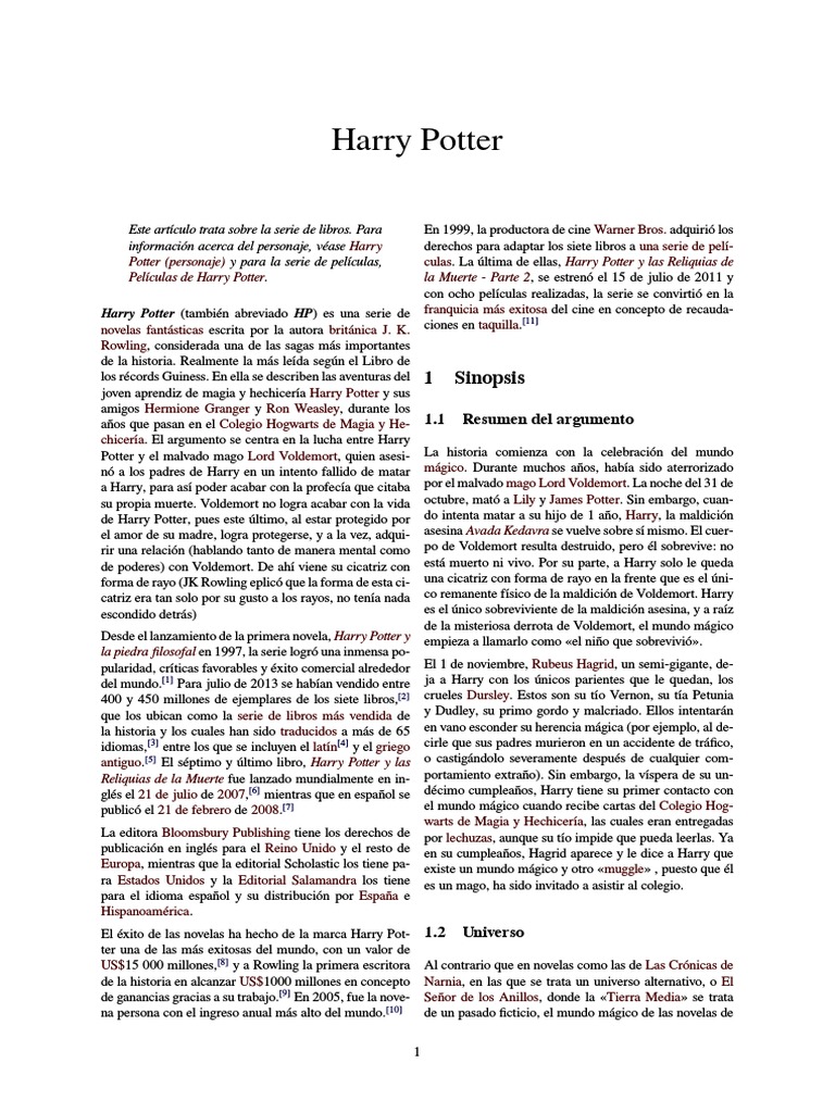 Harry Potter | PDF | Harry Potter | Bestias fantásticas y dónde ...