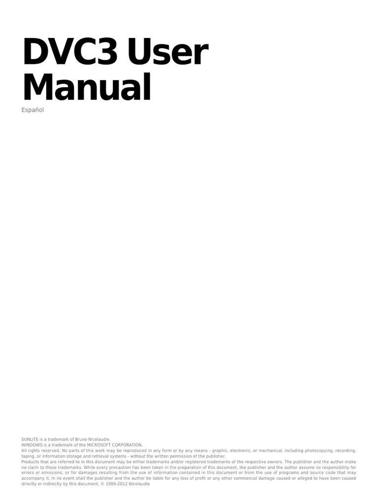 Dvc3 Manual Es | PDF | Technology & Engineering