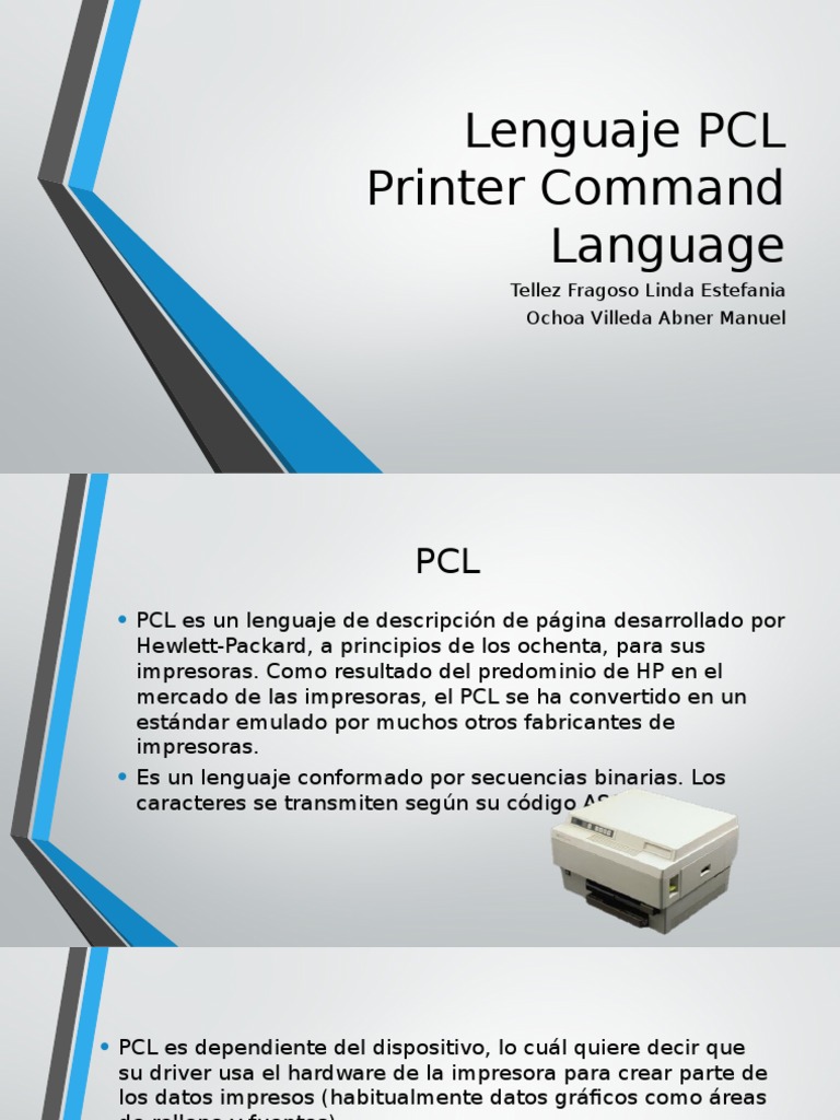 Lenguaje PCL | PDF | Color | Impresora (Computación)