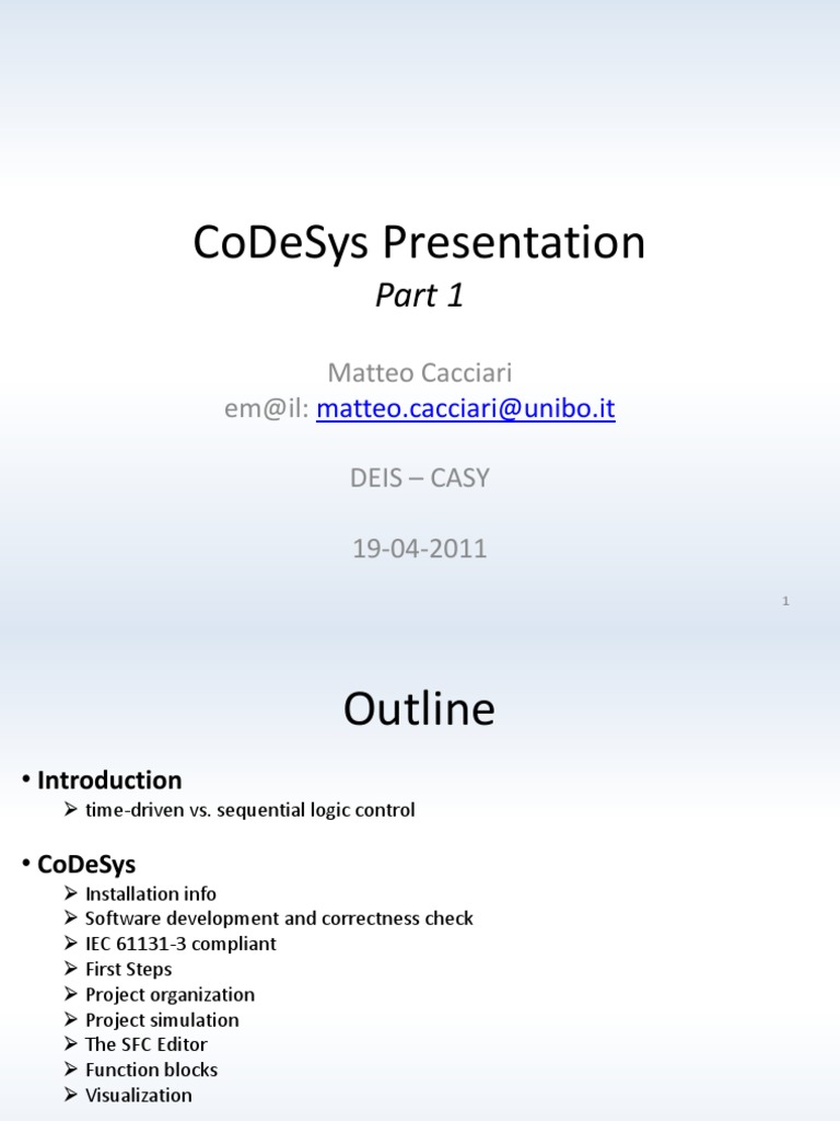 CoDeSys Unibo PDF | PDF | Programmable Logic Controller | Subroutine