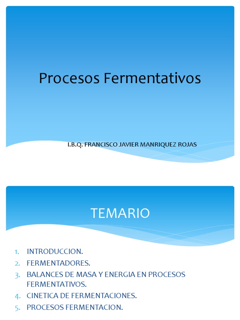 Procesos Fermentativos Alumnos2016 | PDF | Viscosidad | Fluido