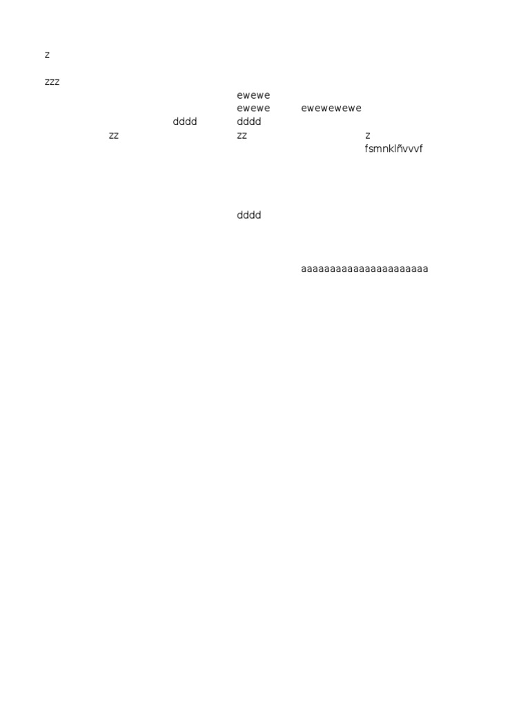 Z ZZZ Ewewe Ewewe Ewewewewe DDDD DDDD ZZ ZZ Z FSMNKLÑVVVF | PDF