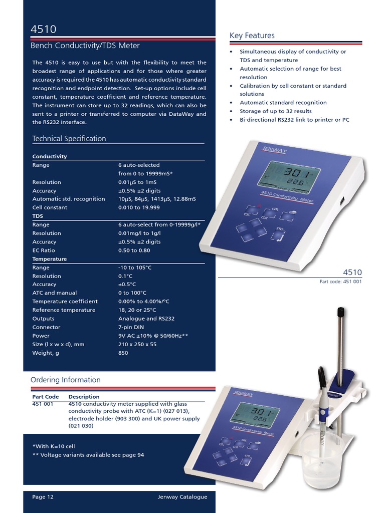 4510 Bench Conductivity Meter | PDF