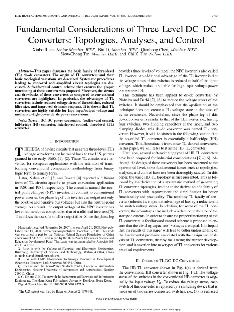 Fundamental Considerations of Three-Level DC-DC Converters | PDF ...