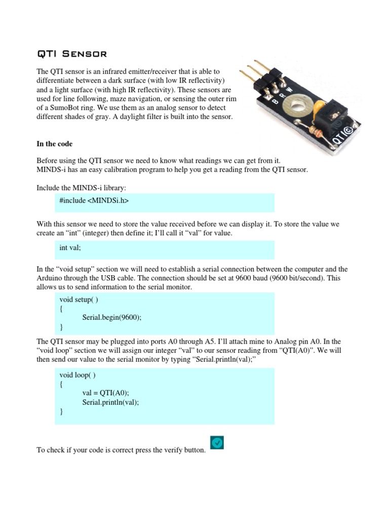 151 Qti Sensor Pdf Pdf Arduino Integer Computer Science