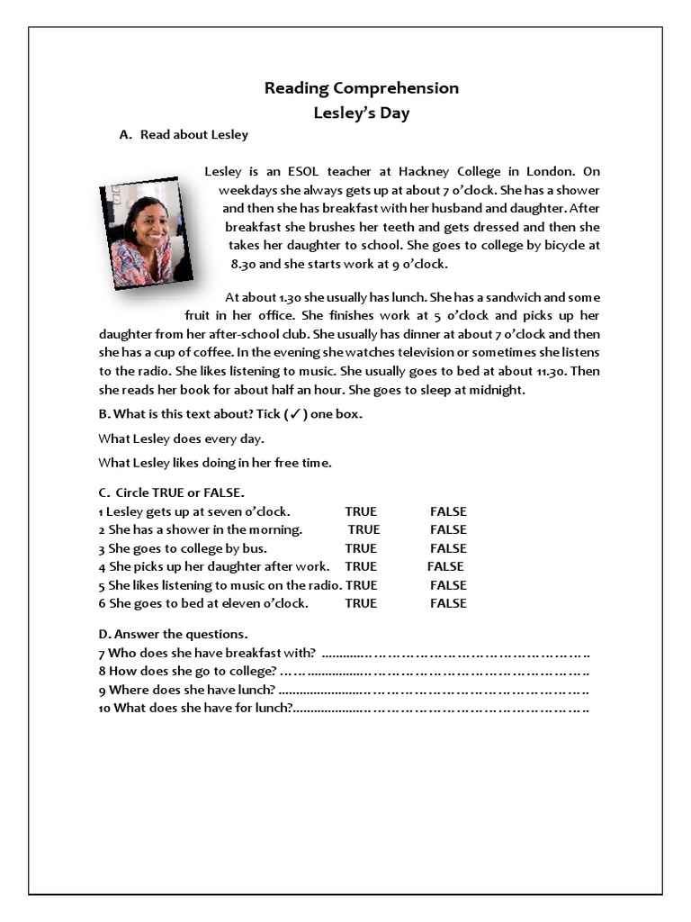 Lesley Reading Listening | PDF