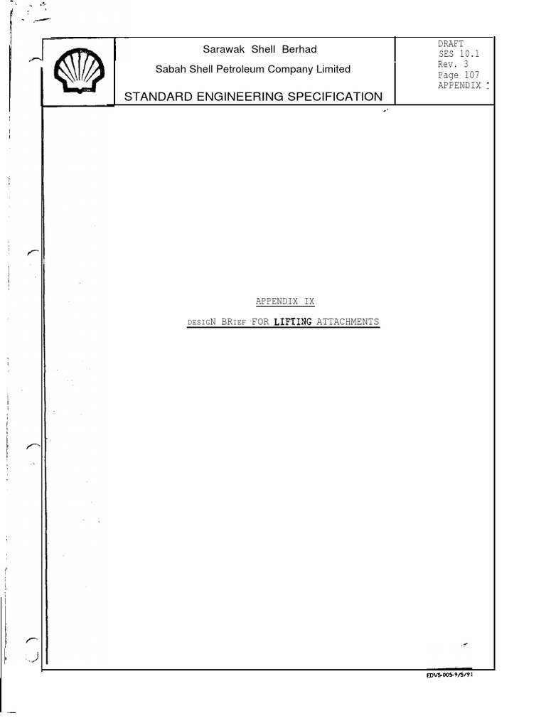 Shell Lifting Attachments | PDF | Stress (Mechanics) | Structural Load