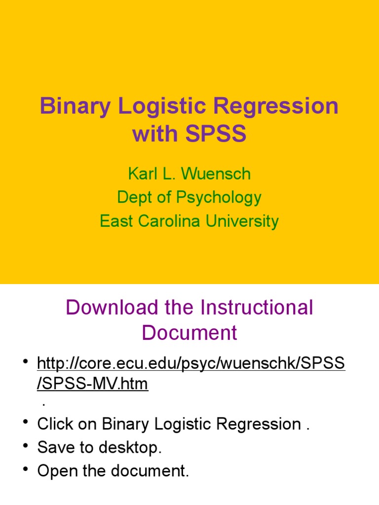Binary Logistic | PDF | Logistic Regression | Sensitivity And Specificity