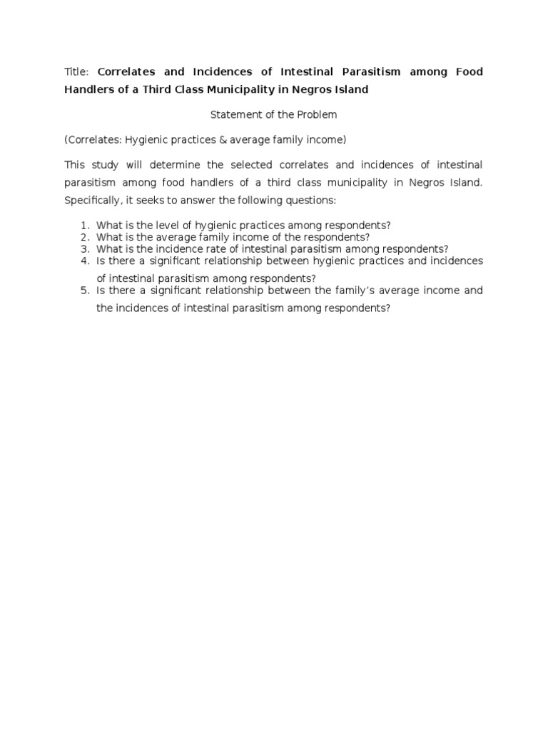 Handlers of A Third Class Municipality in Negros Island | PDF | Wellness