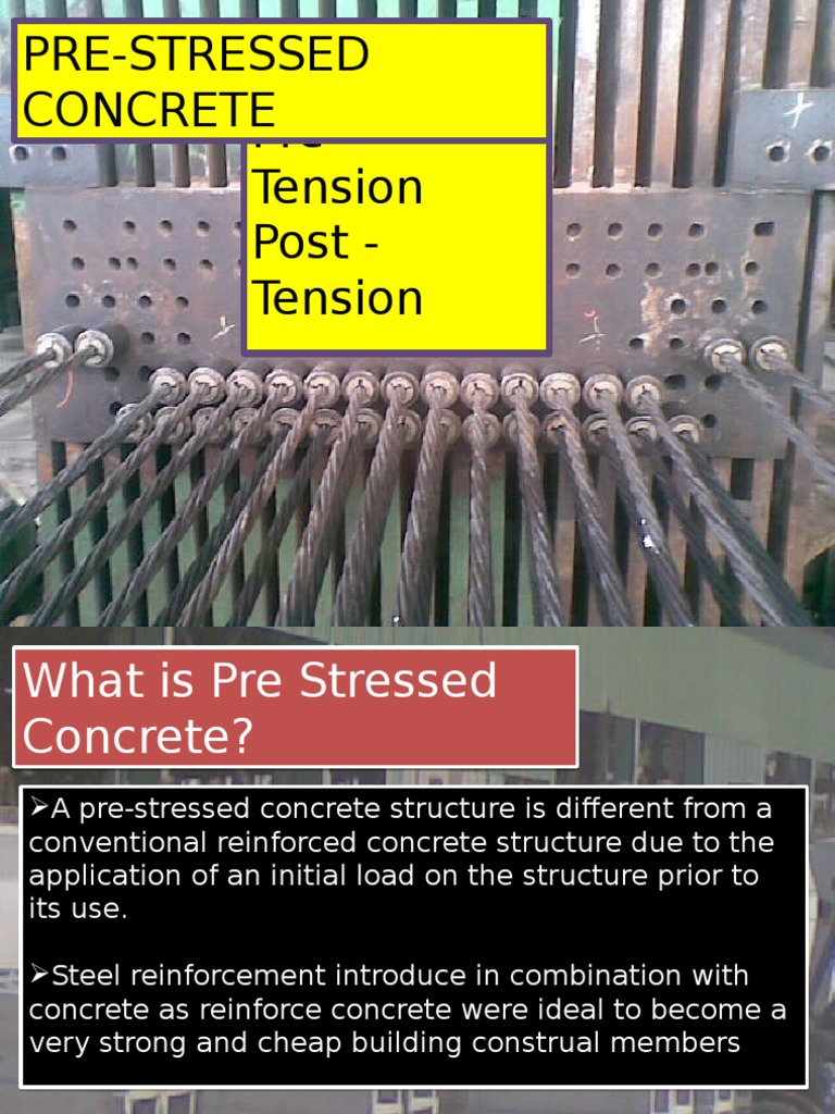 Pre - Tension Post - Tension Pre-Stressed Concrete | PDF | Prestressed ...