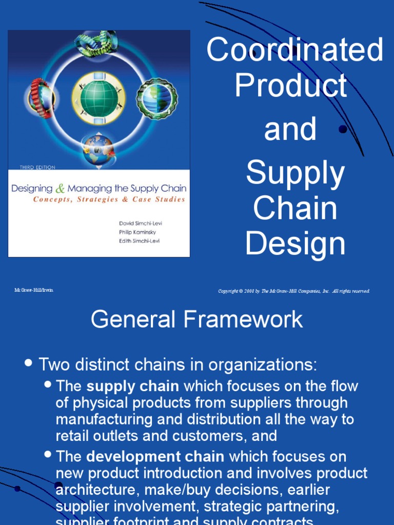 10 Coordinated Product and SC Design | PDF | Supply Chain | Strategic ...