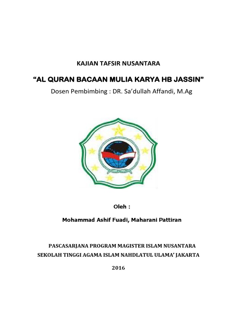 Al Quran Bacaan Yang Mulia Karya HB Jassin Fix | PDF