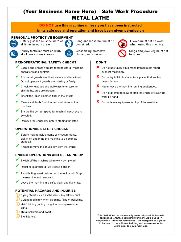 Safety Operation Procedure | PDF