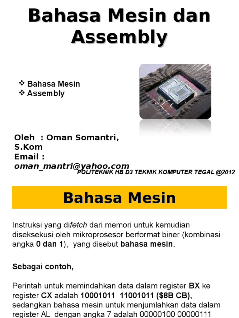 Panduan Lengkap Bahasa Mesin & Assembly | PDF