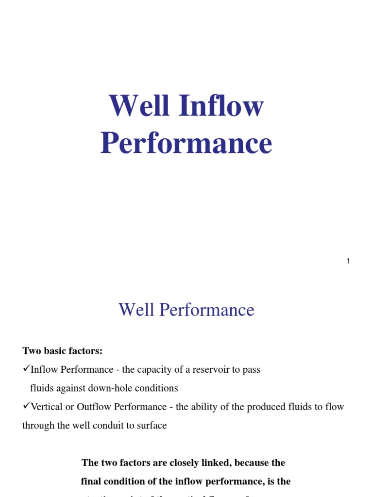 Inflow Performance | PDF | Fluid Dynamics | Petroleum Reservoir