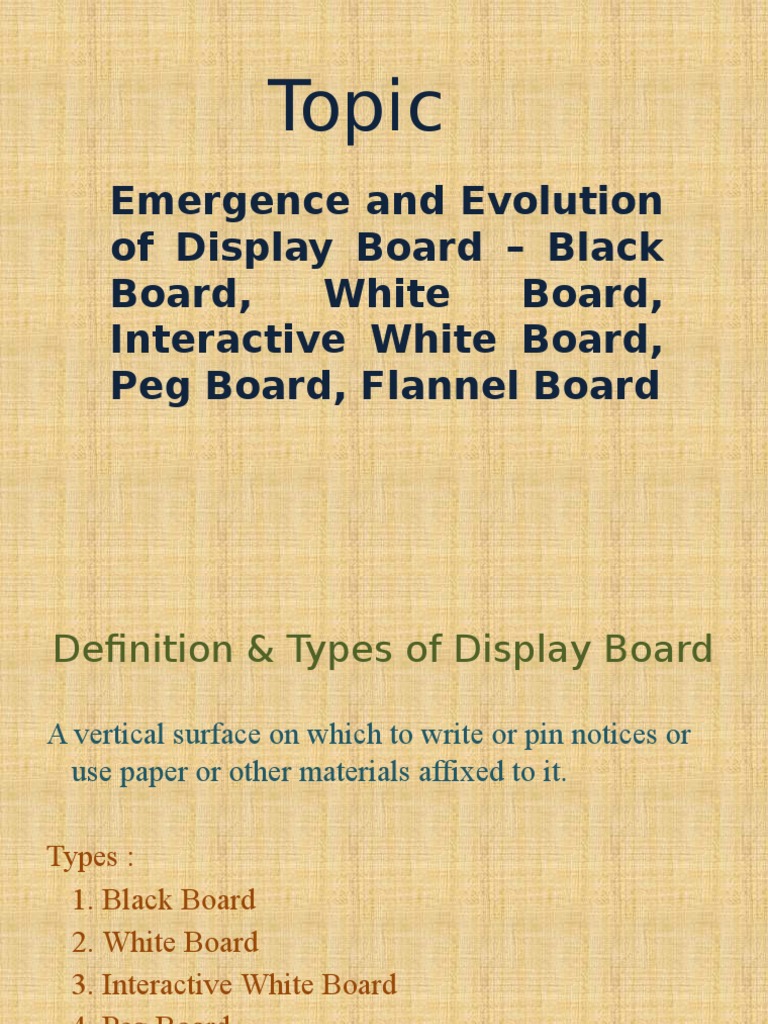 Evolution of Display Boards | PDF | Computing And Information Technology