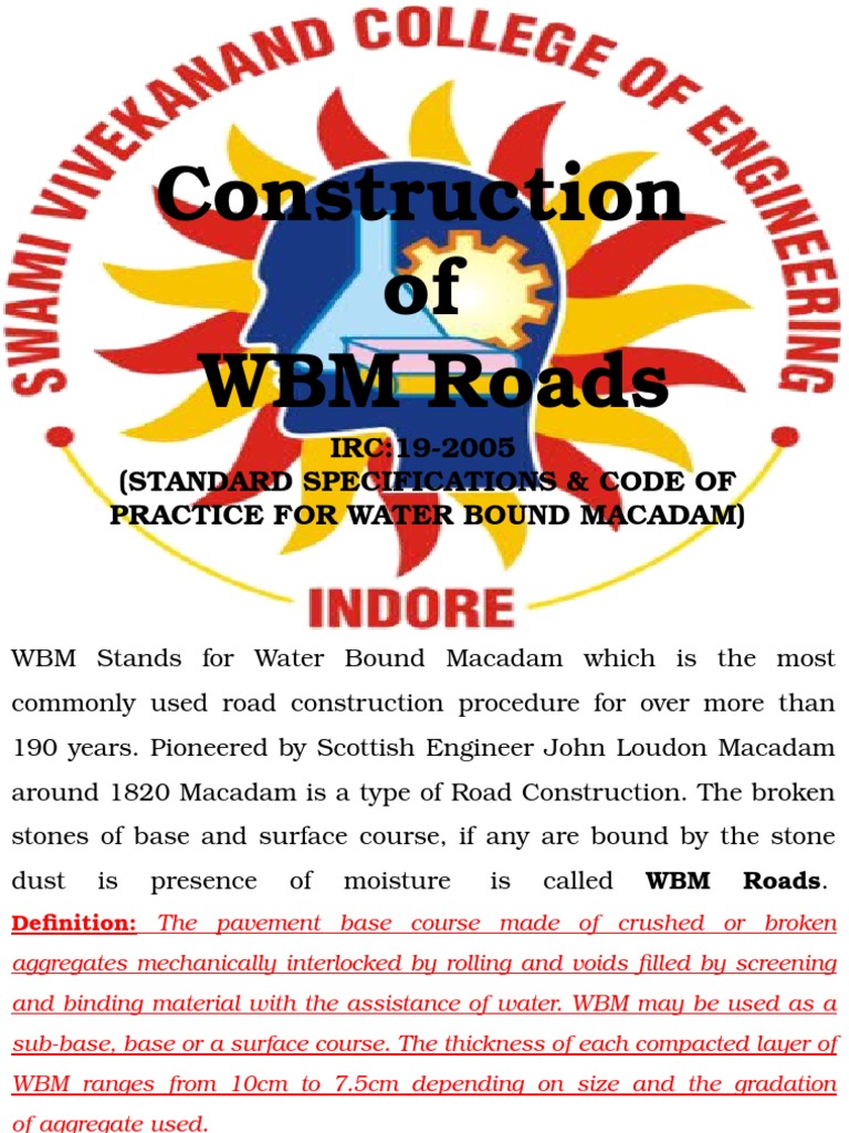 WBM | PDF | Construction Aggregate | Road