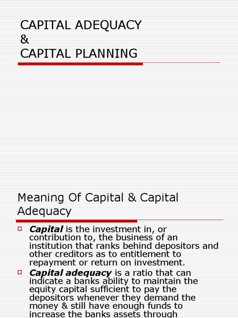 Capital Adequacy | PDF | Capital Requirement | Financial Capital