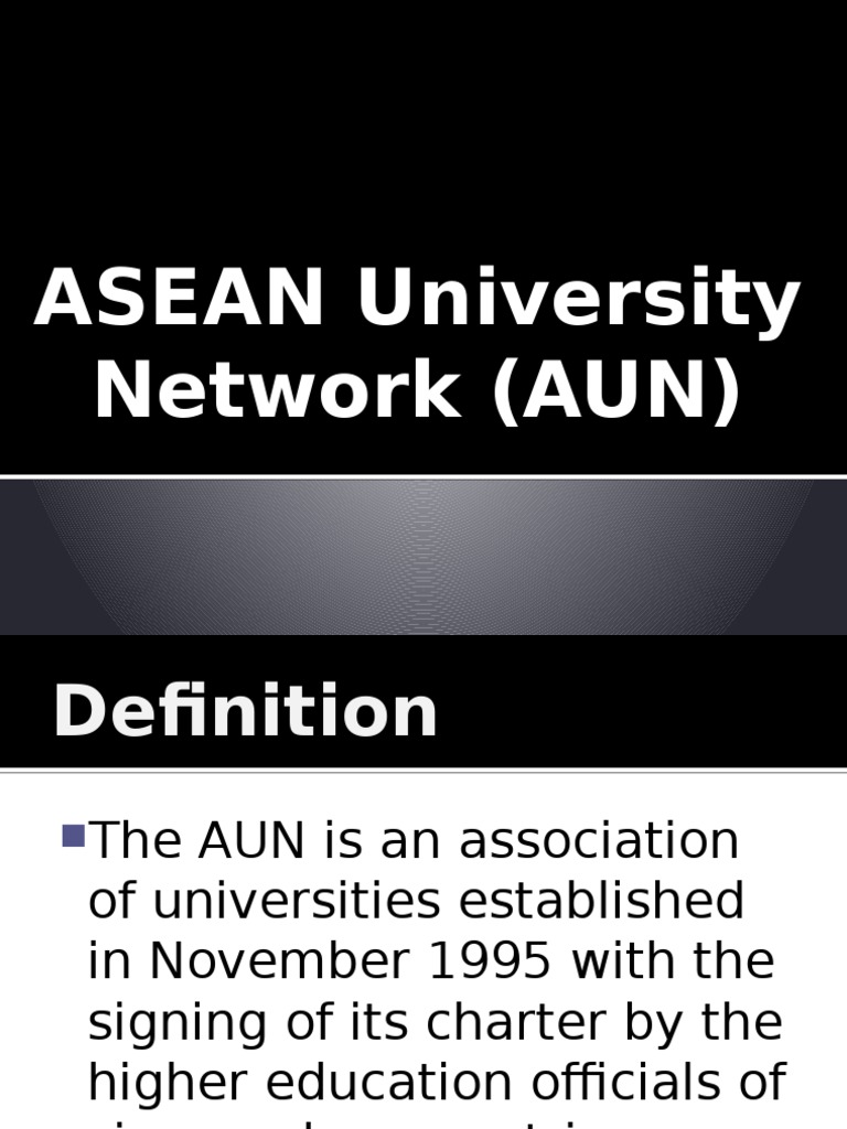 ASEAN University Network (AUN) | PDF | Association Of Southeast Asian ...