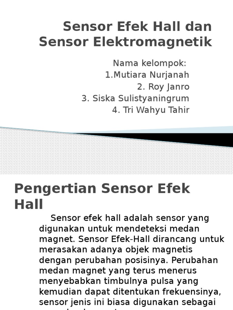 Sensor Efek Hall Dan Sensor Elektromagnetik Pdf