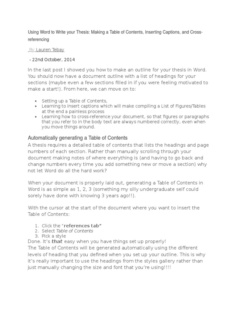 Table of Content | PDF | Microsoft Word | Paragraph