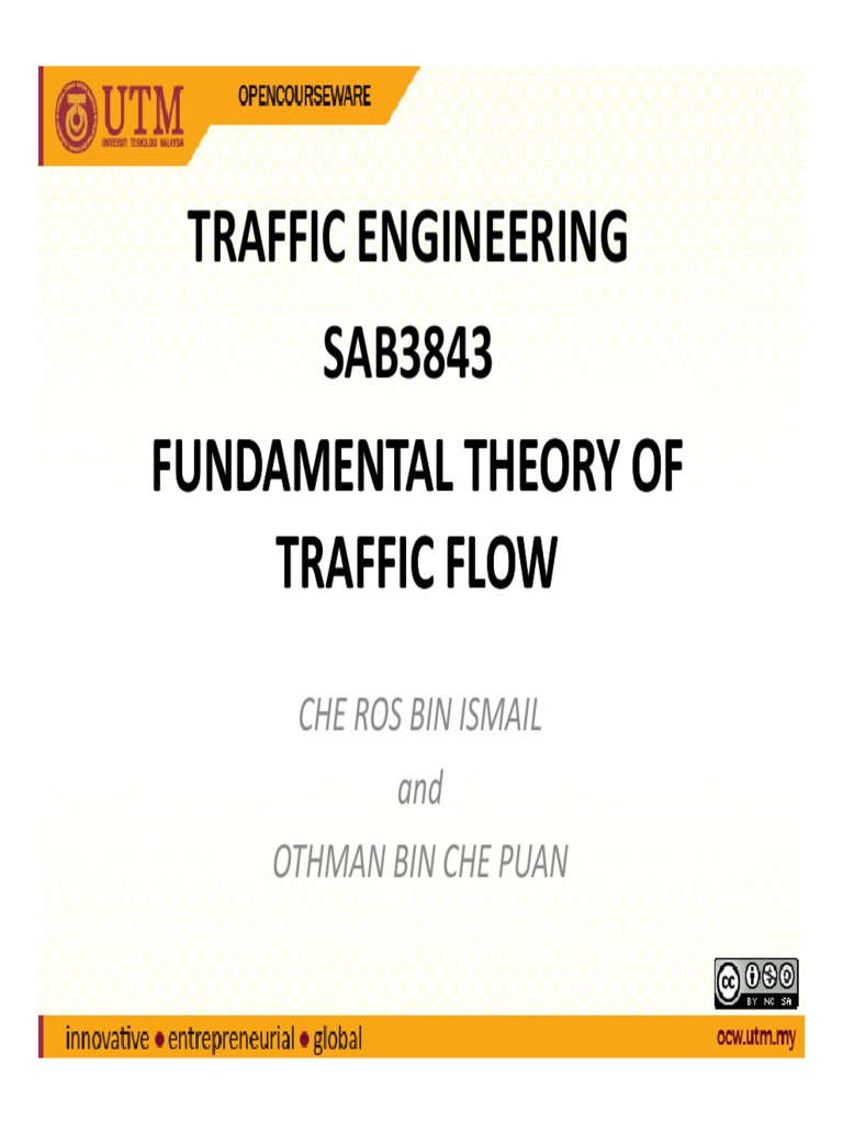 Fundamental Theory of Traffic Flow | PDF | Traffic | Controlled Access ...