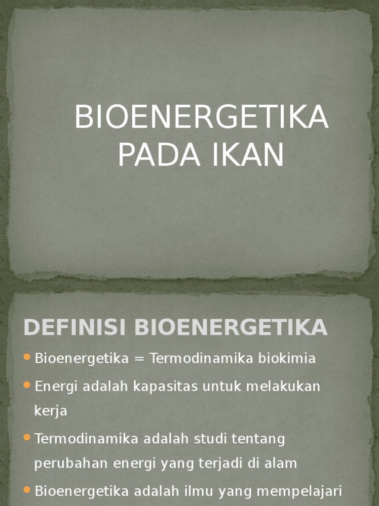 BIOENERGETIKA | PDF | Kesehatan Holistik | Sains & Matematika