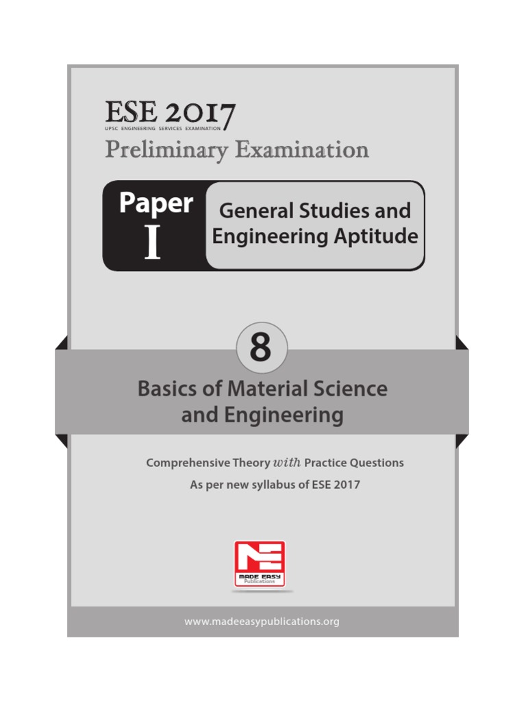 GS - Basics of Material Science and Engineering PDF | PDF