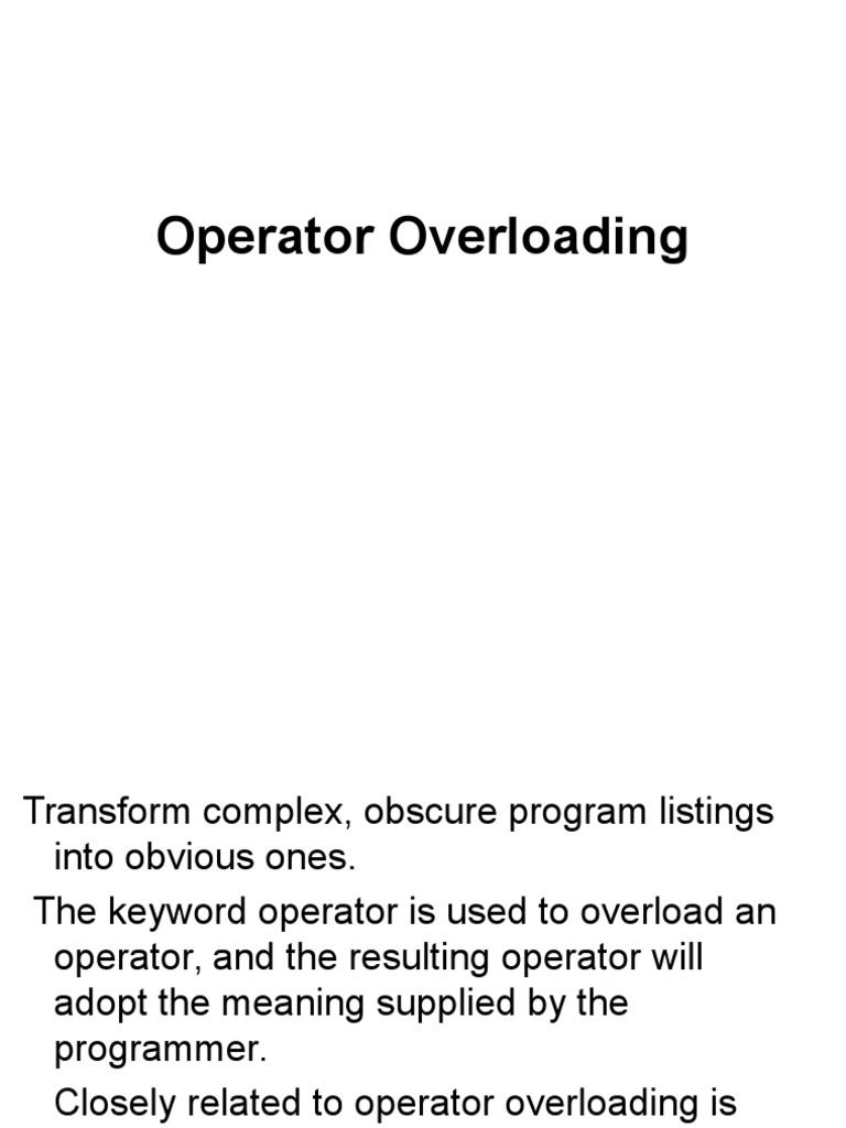 Operator Overloading1 Pdf Data Type Constructor Object Oriented Programming