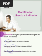 Ejemplos de Modificadores Directos e Indirectos | PDF | Asunto ...