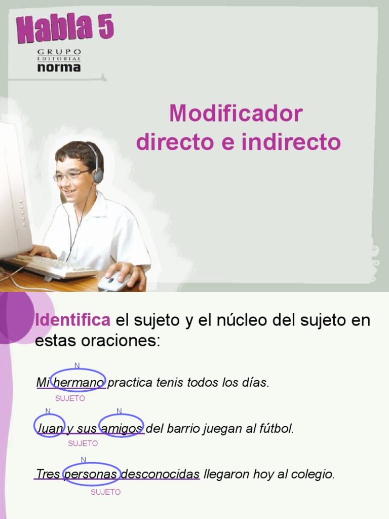 Modificador Directo e Indirecto | PDF