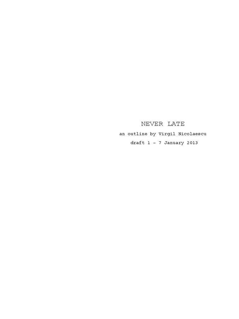 Never Late Outline 7 Jan | PDF