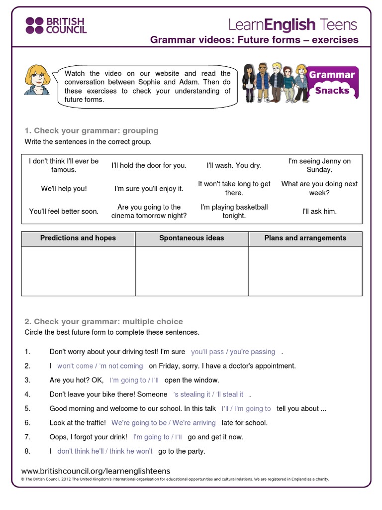 Gs Future Forms - Exercises | PDF
