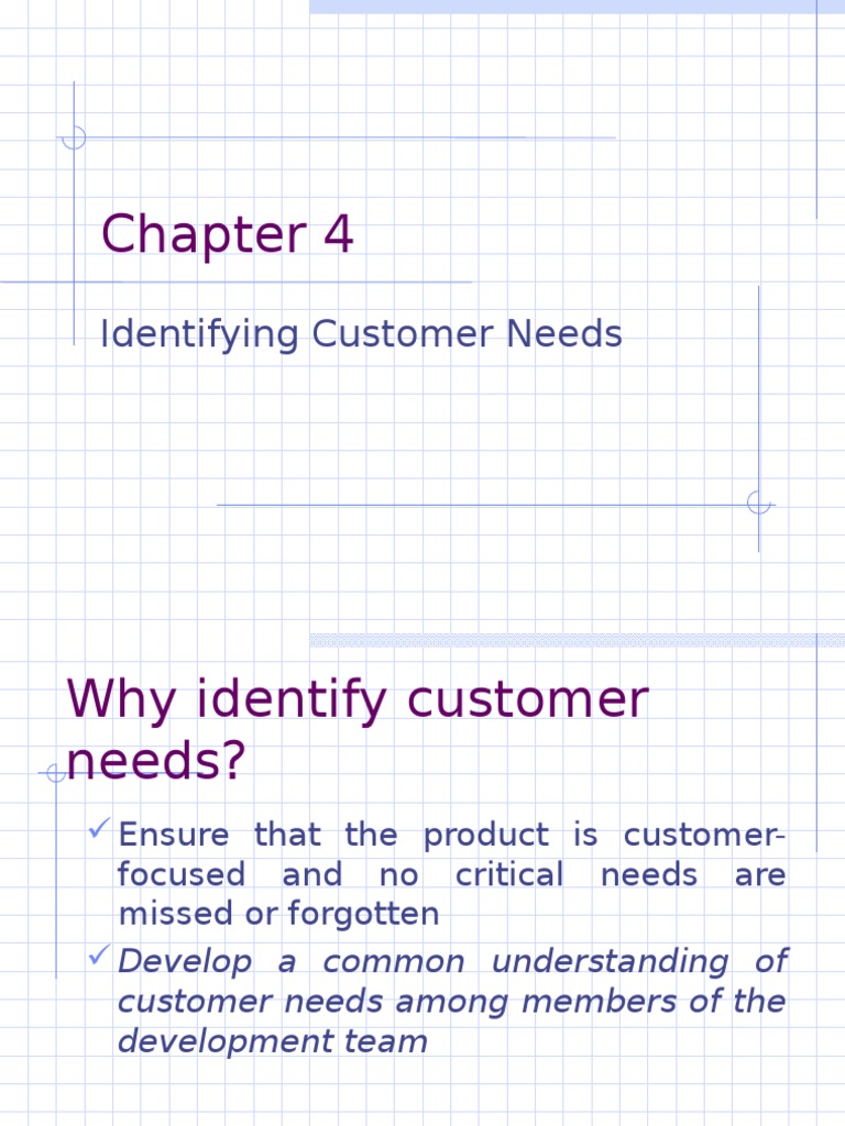 Customer Need Identification Process | PDF | Focus Group | Product ...