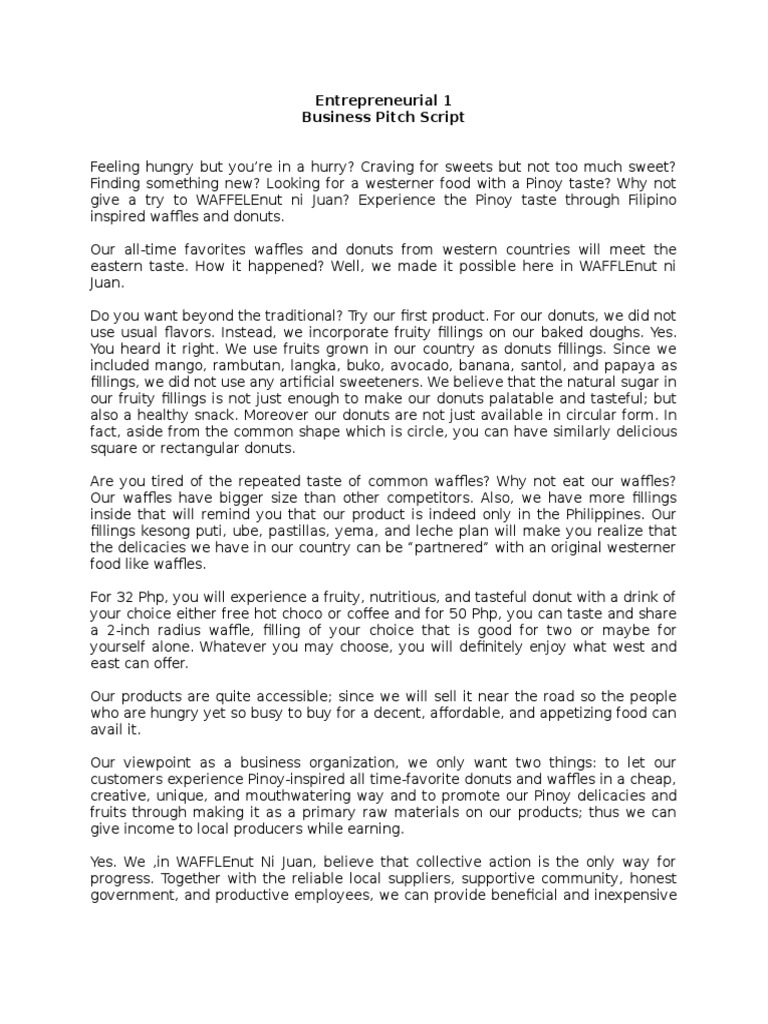 Entre 1 Draft Ofscript Autosaved | PDF | Cuisine | Food And Drink