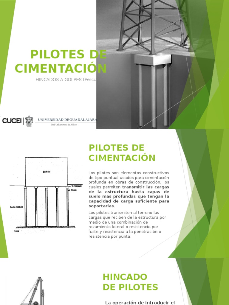 Pilotes de Cimentación | PDF | Fundación (Ingeniería) | Máquina de vapor